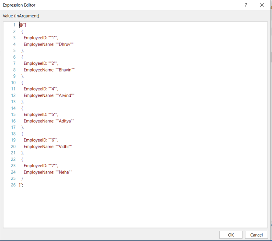 Converting Simple JSON String To Data Table Using C# In UiPath